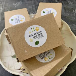 Mẫu hộp kraft đựng phôi xà bông Soap base độc đáo